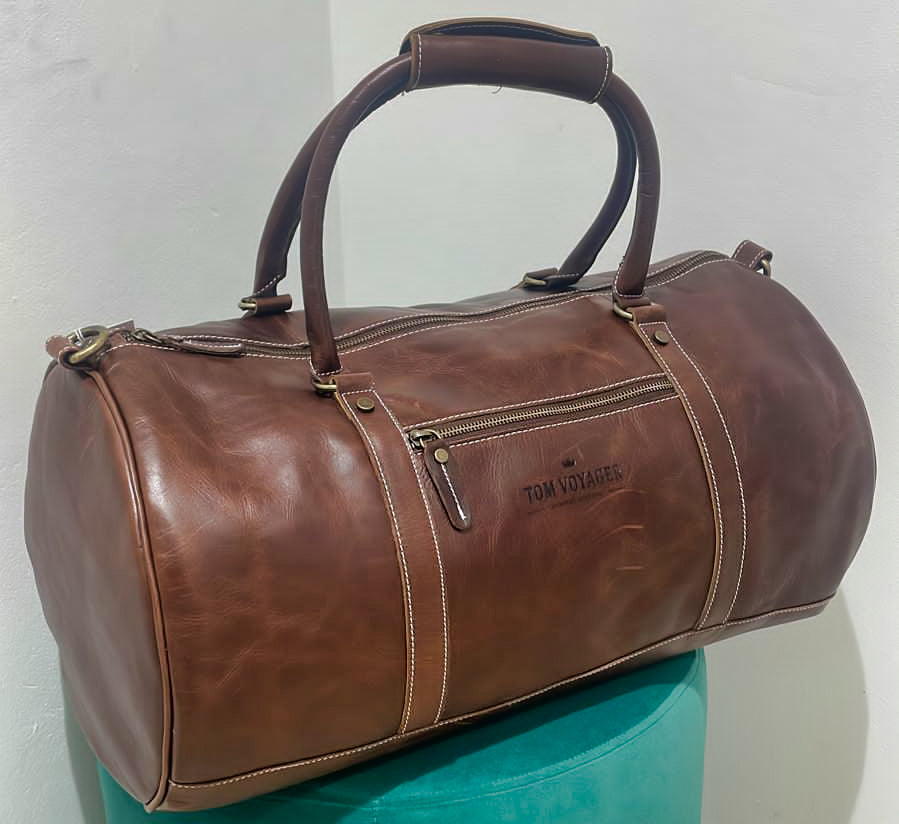 Chapman Genuine Leather Duffel Bag Brown